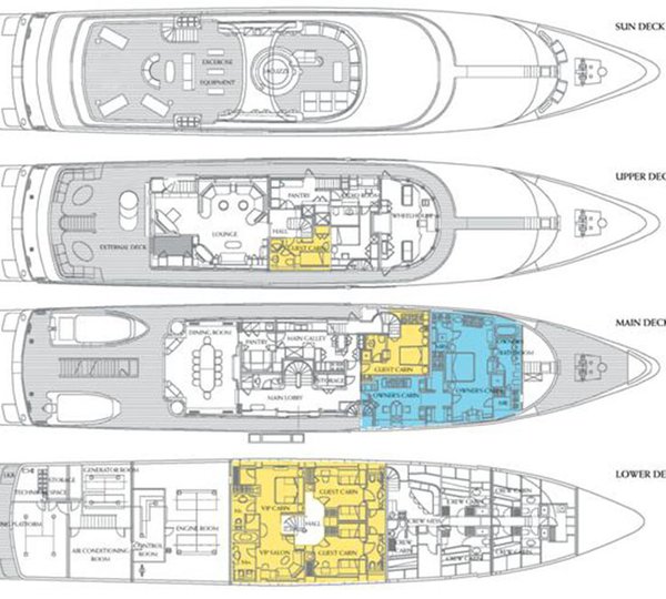Layout Plans Image Gallery – Luxury Yacht Browser | by CHARTERWORLD ...